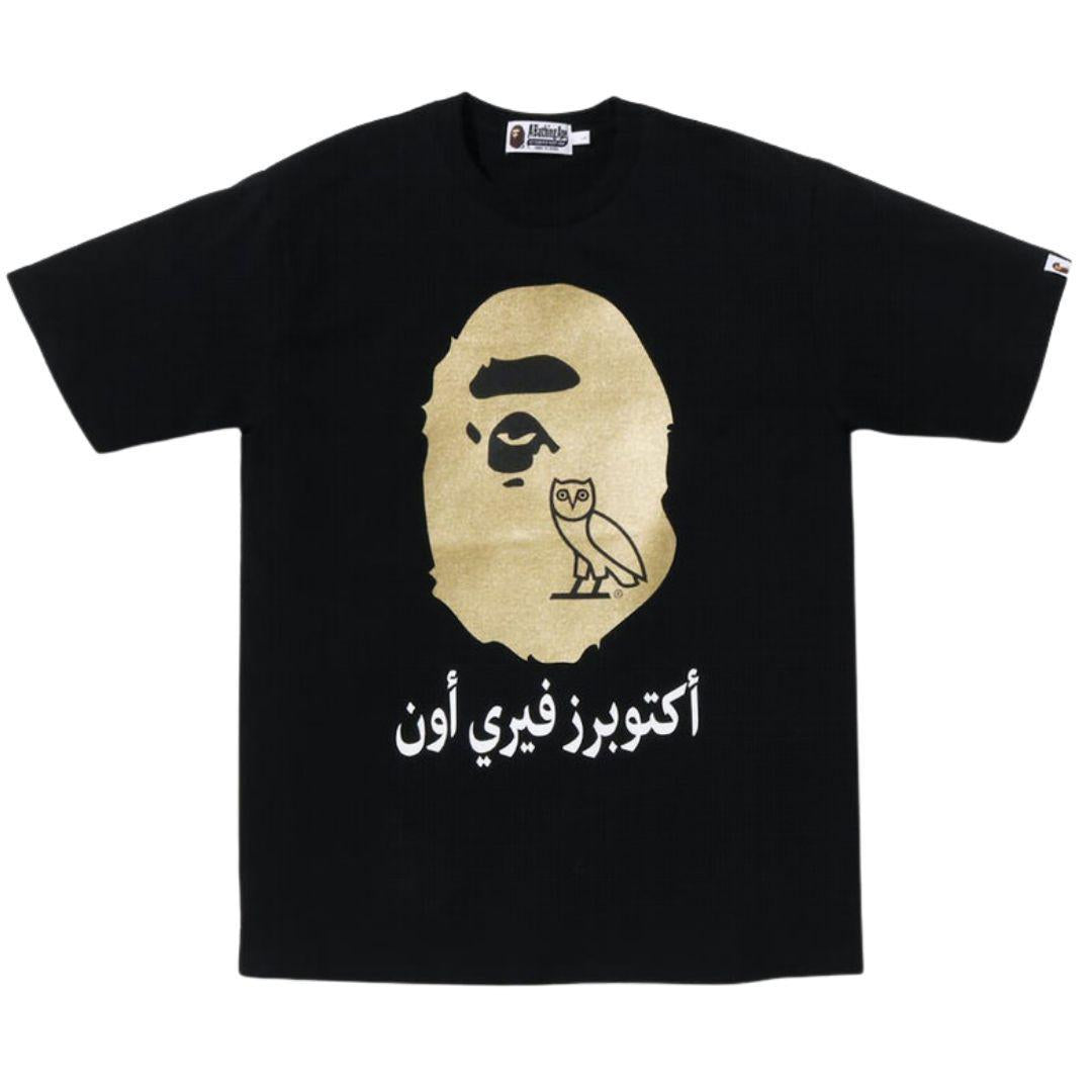 BAPE X OVO APE HEAD T-SHIRT BLACK/GOLD – ONE OF A KIND