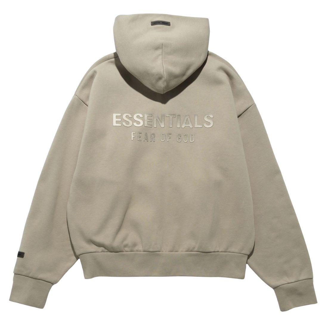ESSENTIALS FOG CLASSIC FIT ZIP UP HOODIE TIMBER SS25 – ONE OF A KIND