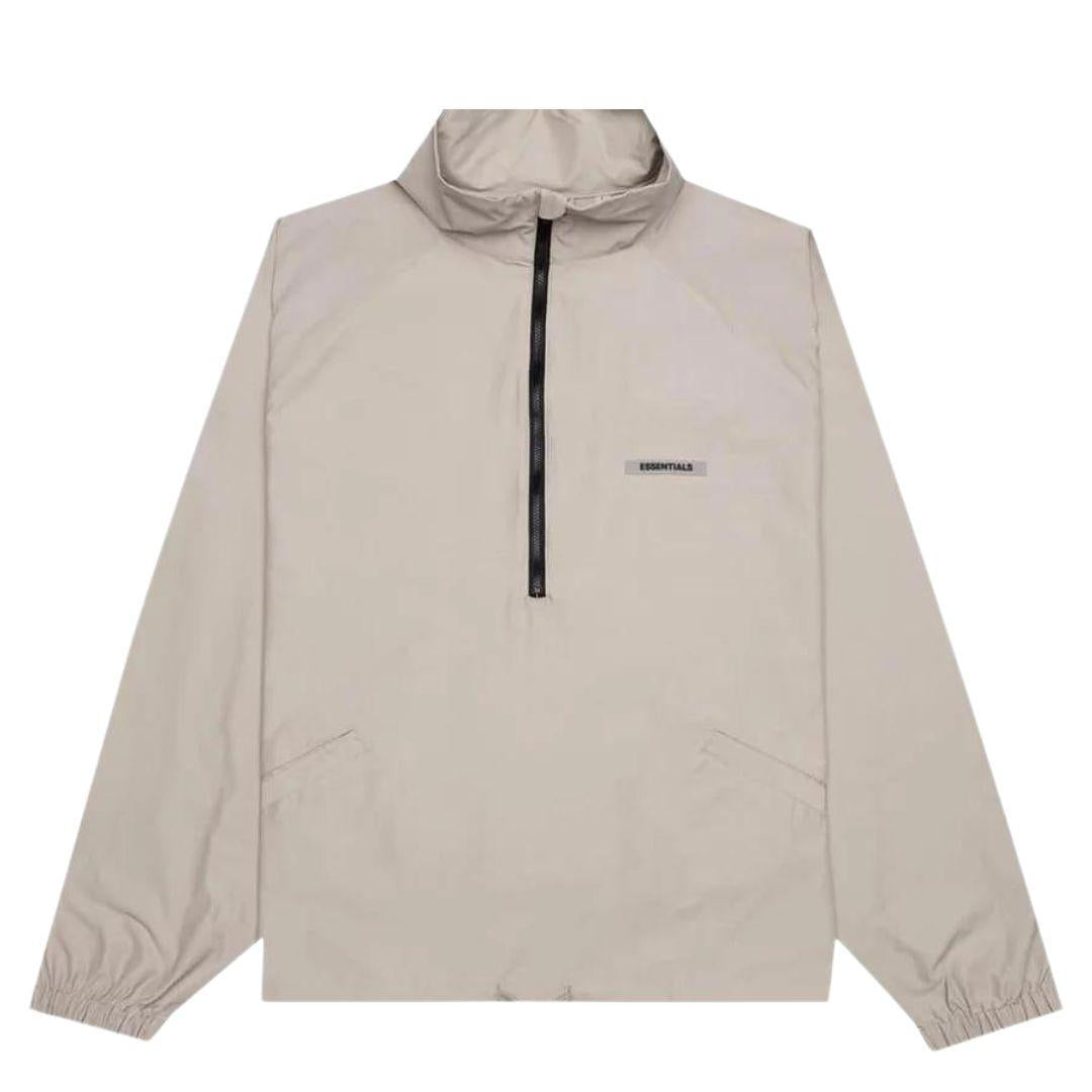 ESSENTIALS FOG NYLON HALF ZIP TRACK JACKET MOSS – ONE OF A KIND