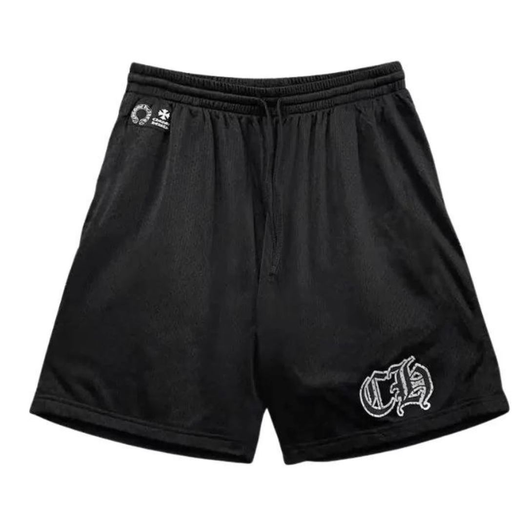 CHROME HEARTS MESH SHORTS BLACK – ONE OF A KIND