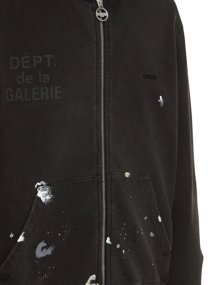 GALLERY DEPT X LANVIN ZIP UP HOODIE WASHED BLACK – ONE OF A KIND GALLERY DEPT X LANVIN ZIP UP HOODIE WASHED BLACK – ONE OF A KIND