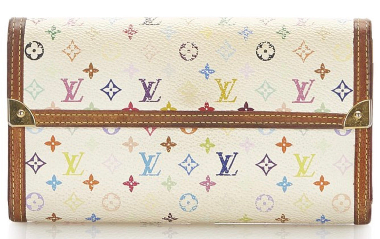 LOUIS VUITTON WHITE MONOGRAM MULTI COLOR WALLET – ONE OF A KIND