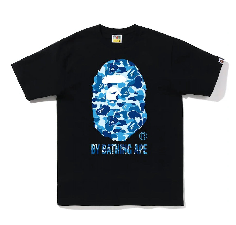 BAPE BIG APE HEAD (WITH WRITING) BLACK/BLUE TEE – ONE OF A KIND