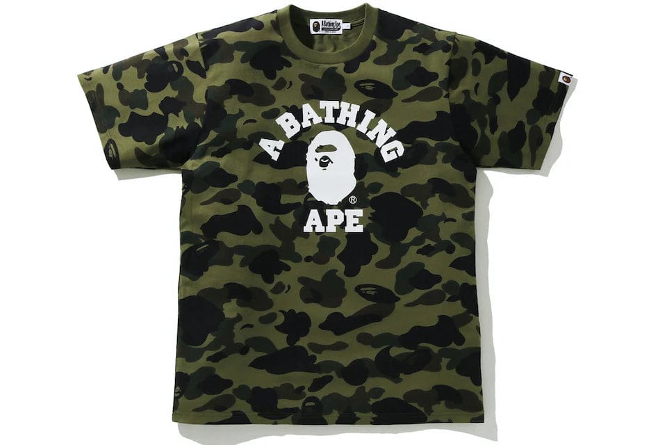 BAPE 1ST CAMO COLLEGE TEE GREEN – ONE OF A KIND
