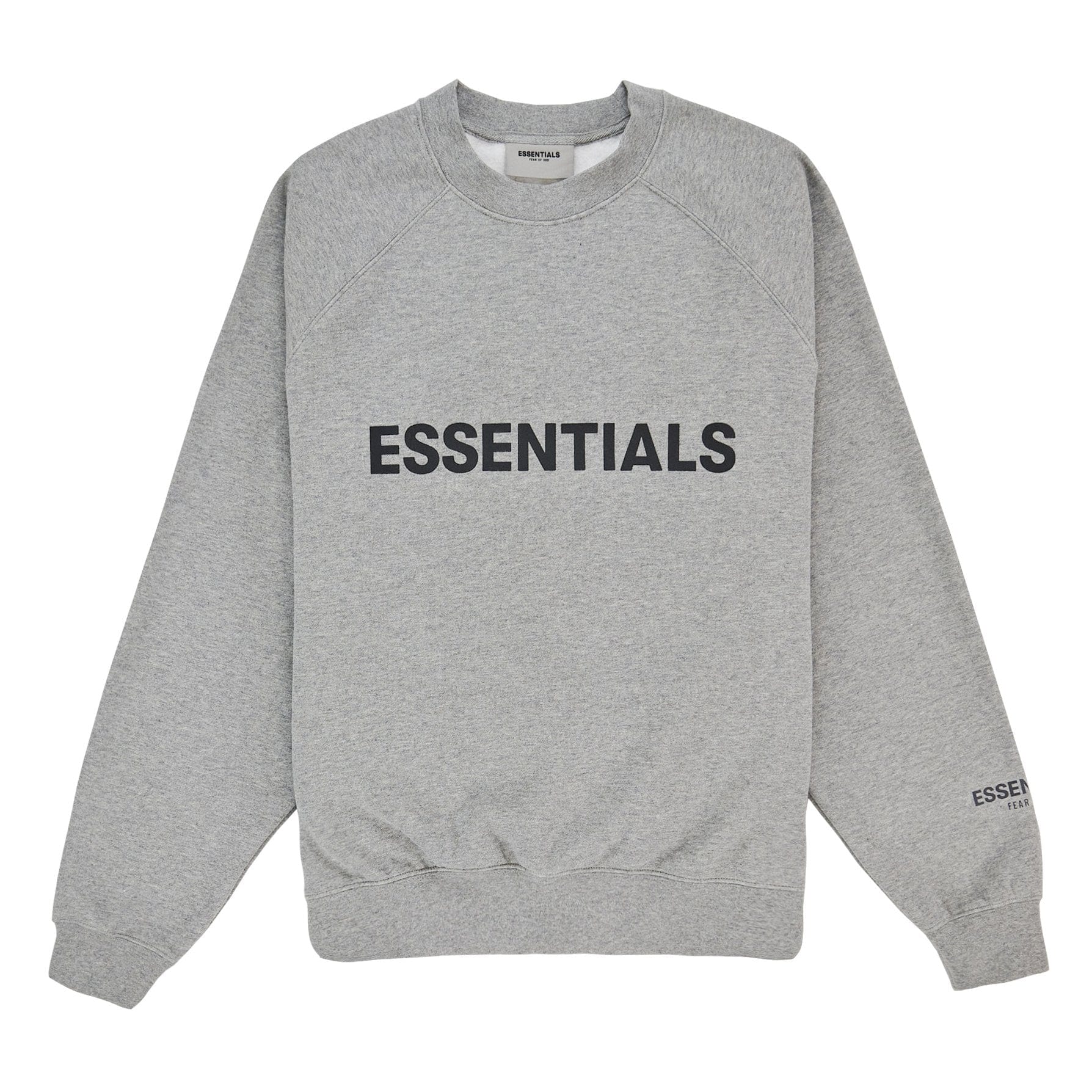 ESSENTIALS FOG 3D SILICON CREWNECK DARK HEATHER GREY – ONE OF A KIND