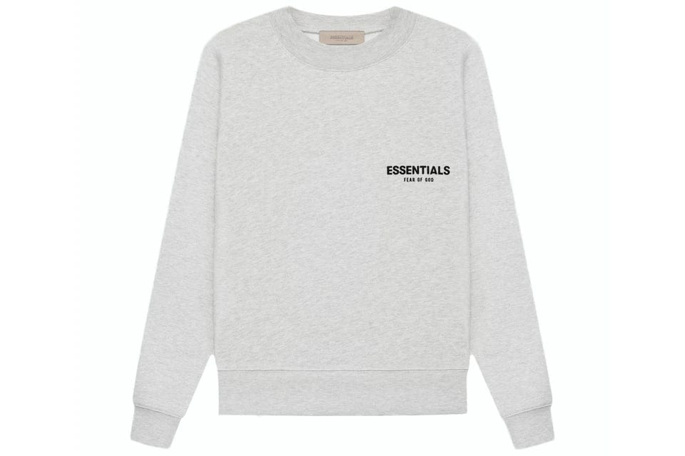 ESSENTIALS FOG CREWNECK LIGHT HEATHER OATMEAL SS22 – ONE OF A KIND